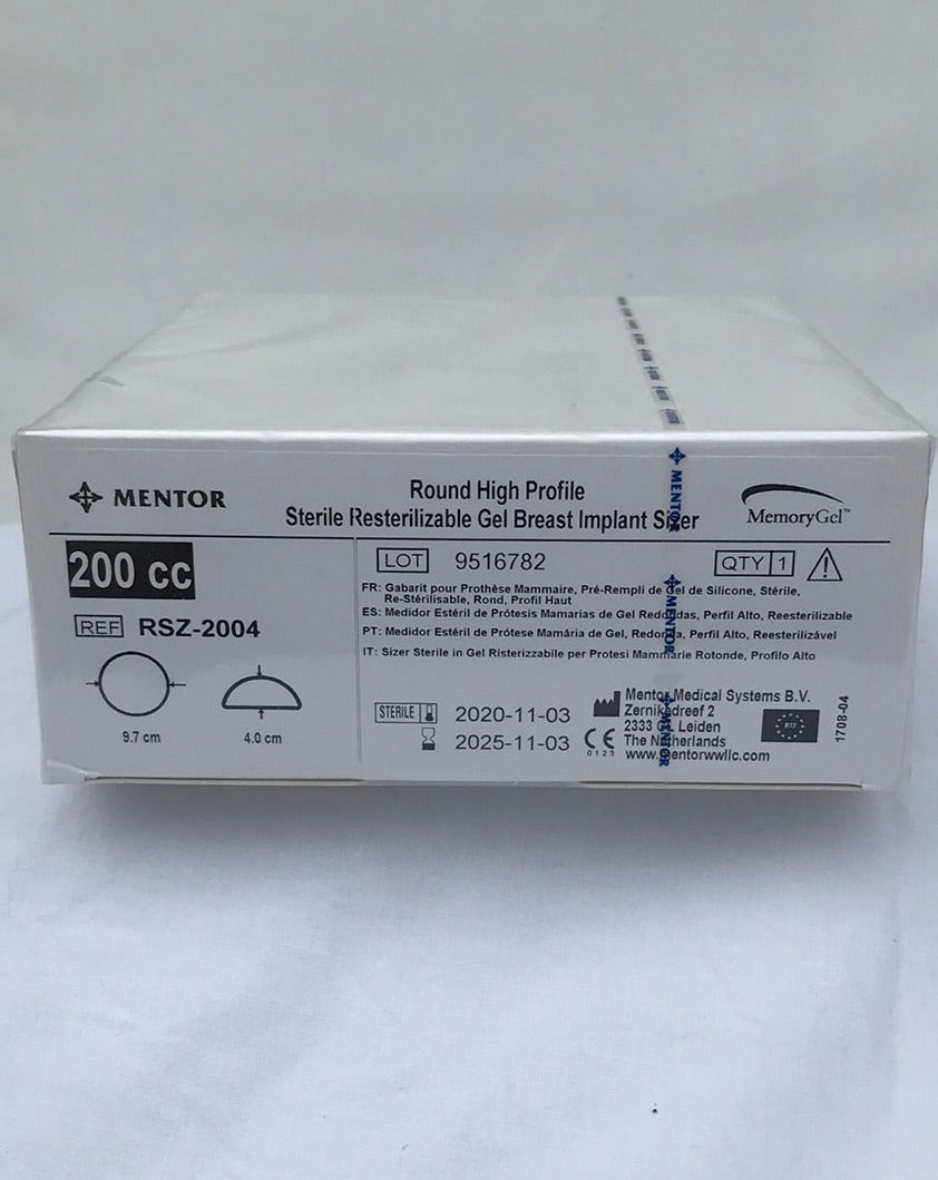 Mentor RSZ-2004 Round High Profile Re-Sterilizable Implant Sizer 200cc ...